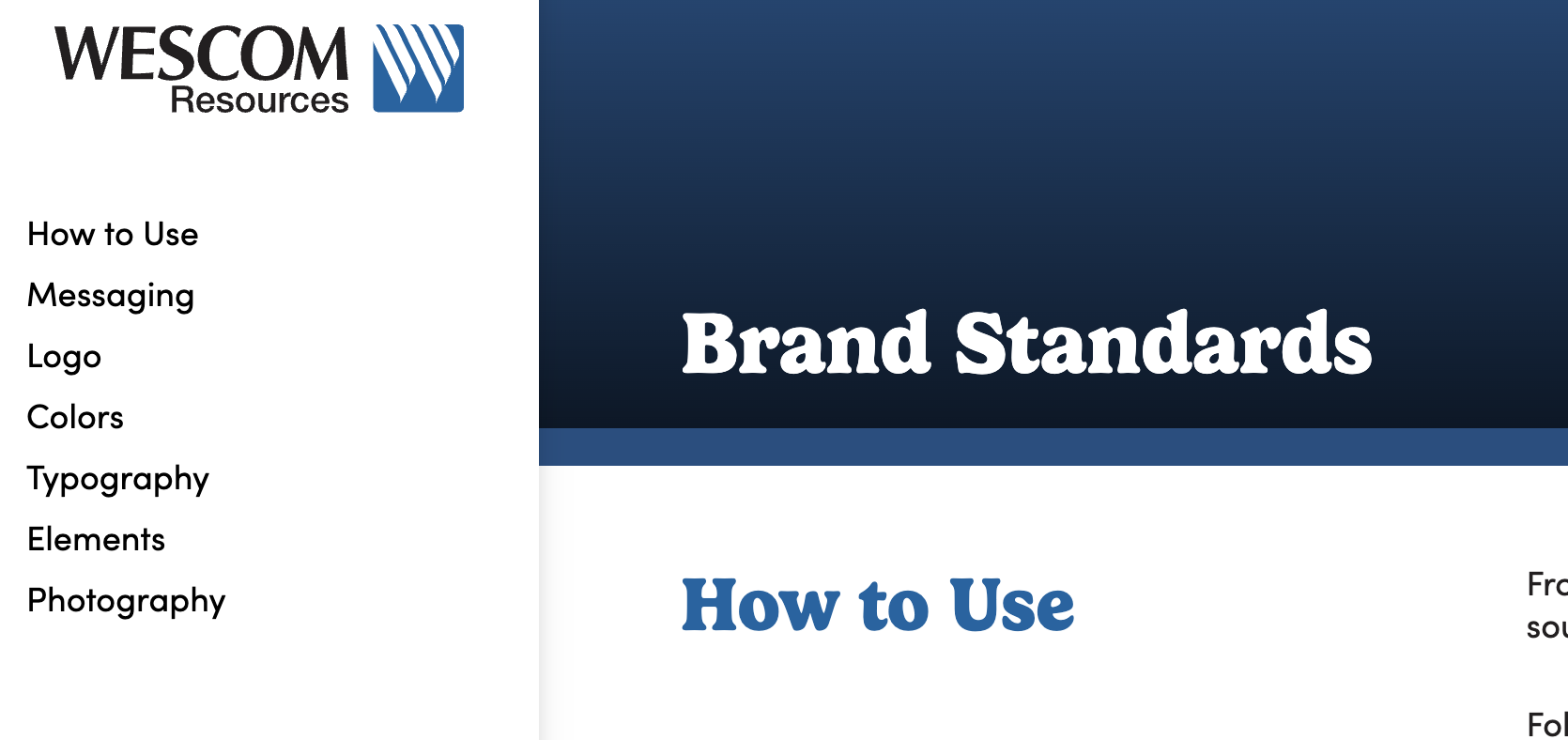 Brand Standards – Wescom Resources